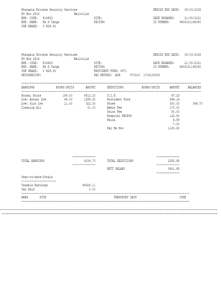 Phangela Security Services Payroll Summary | PDF | Taxes | Government ...