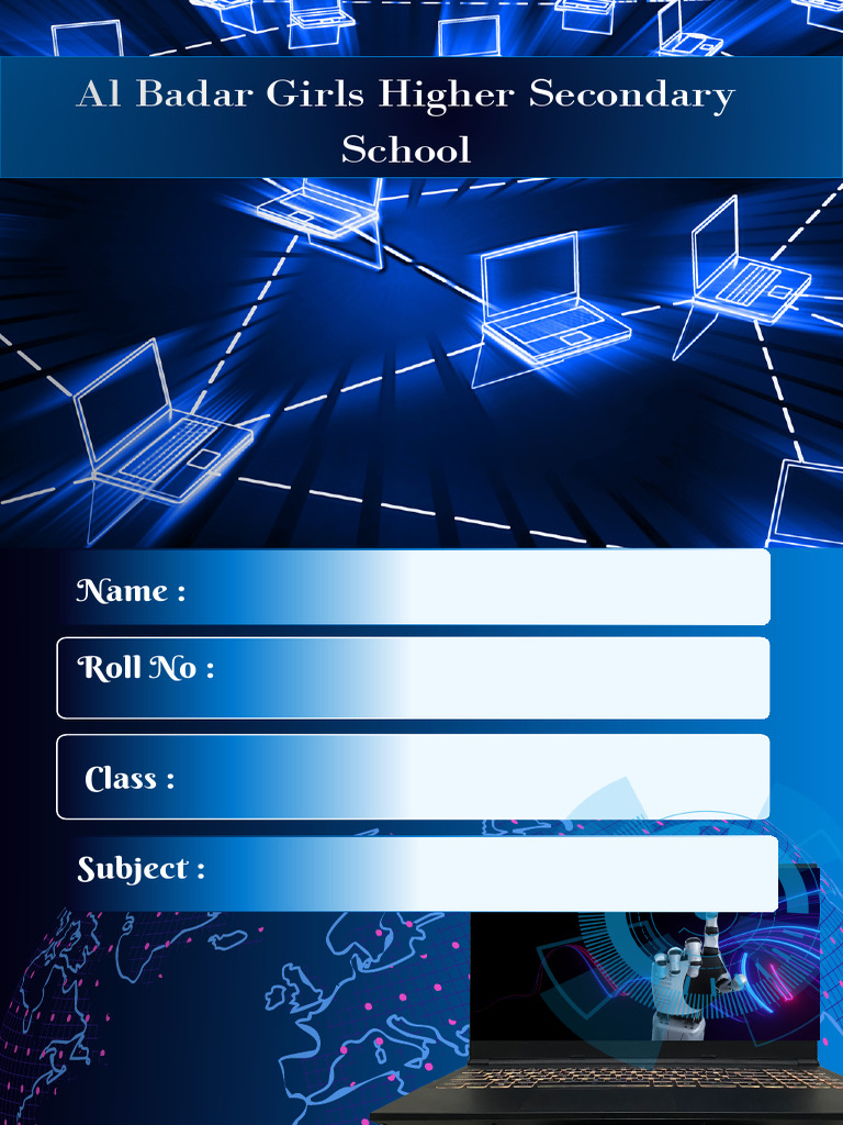 Black and Blue Modern Computer Network Technology Ebook Cover | PDF