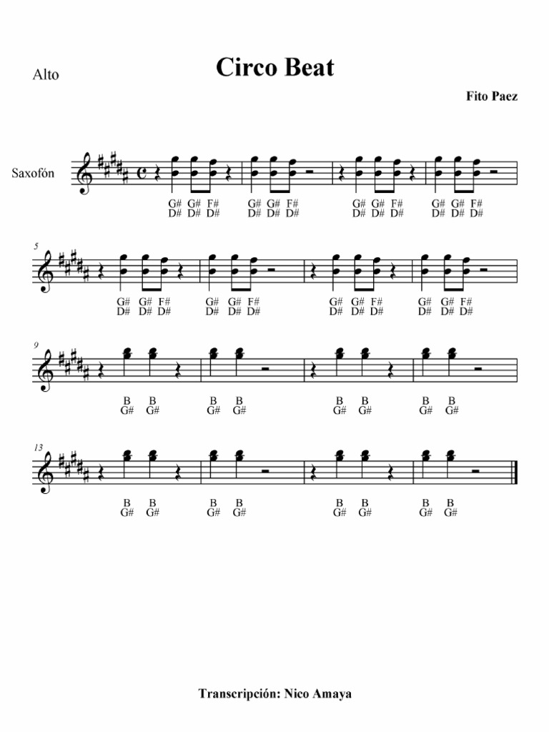 Circo Beat (Saxo) | PDF