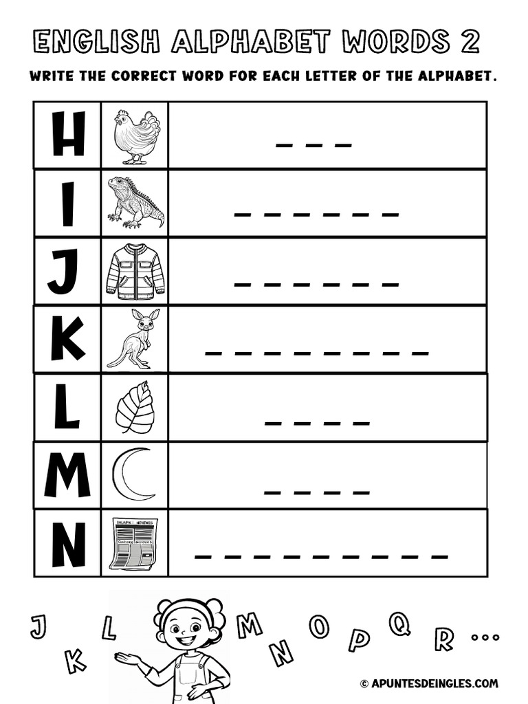 English Alphabet Words 2 | PDF