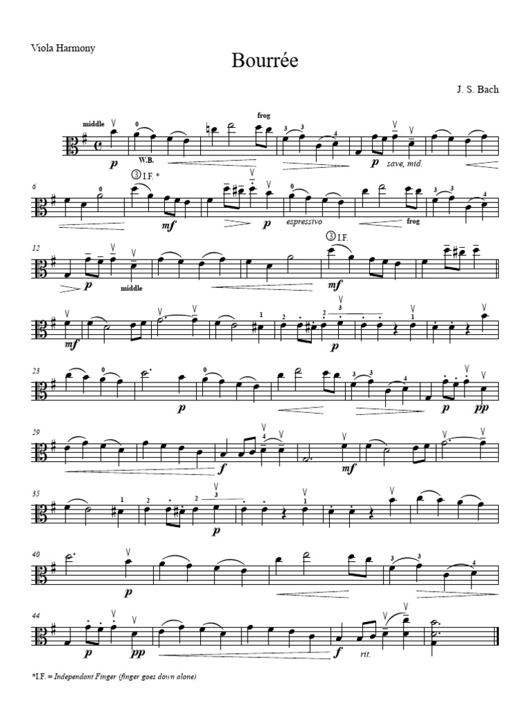 Bouree Viola Harmony 2025 - Viola | PDF | Common Practice Period | Dances