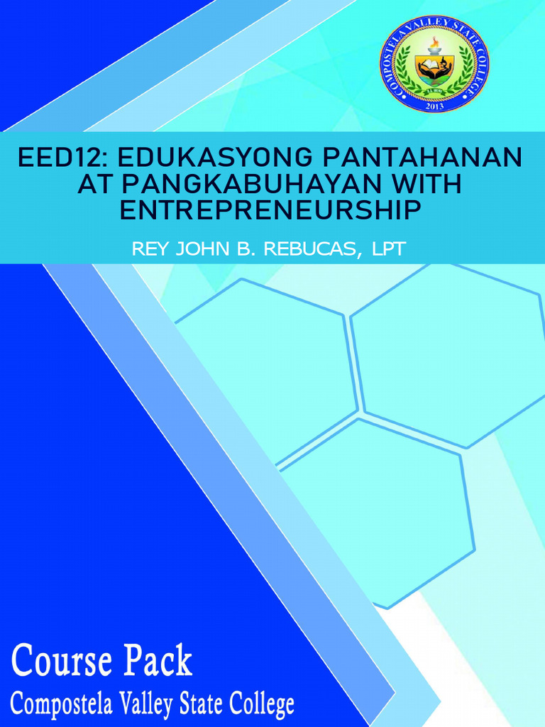 Eed12 Epp With Entrepreneurship Rebucas Final | PDF | Curriculum | Learning