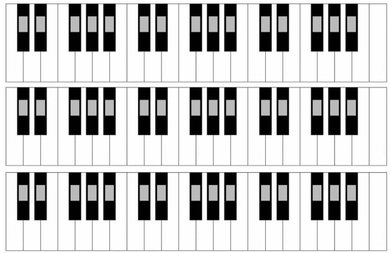 Keyboard Fill In 11x17 3 per page music theory beginners | PDF