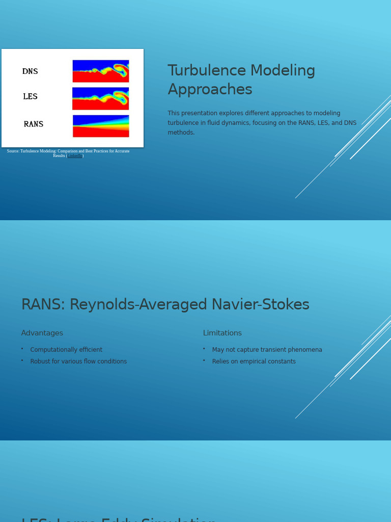 Presentation: Turbulence Modeling Approaches | PDF