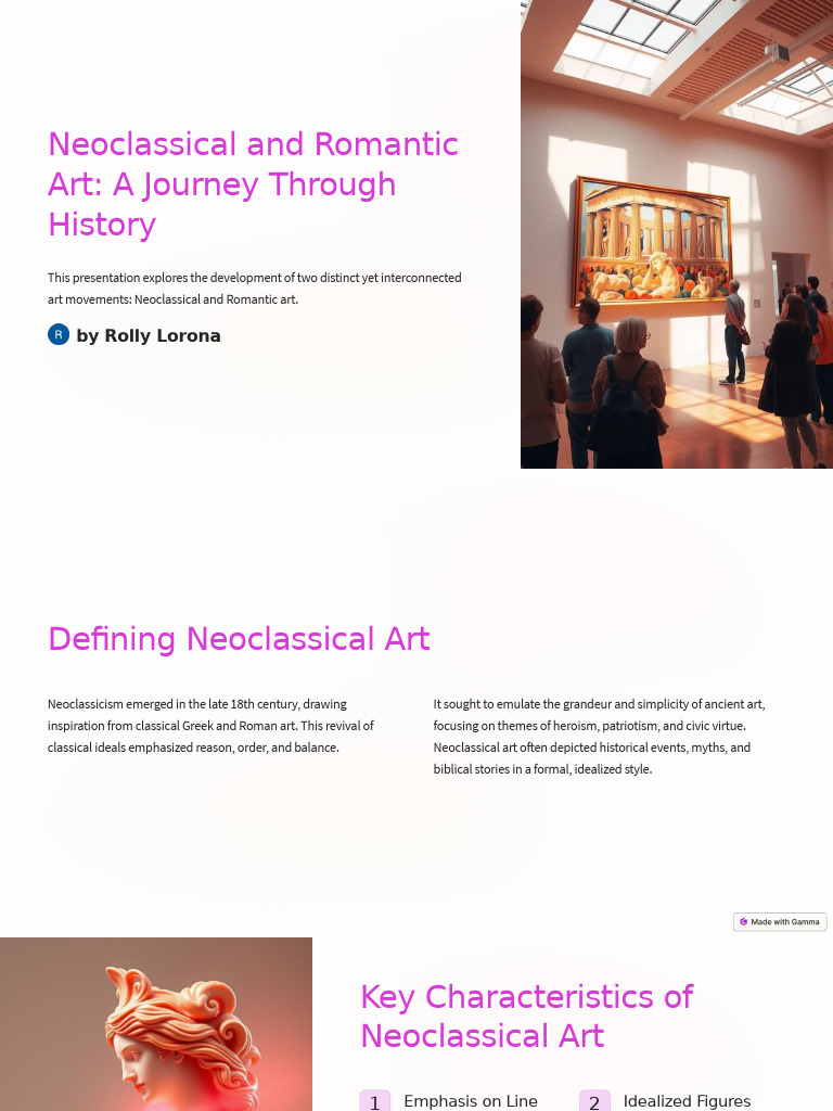 Neoclassical and Romantic Art a Journey Through History | PDF ...