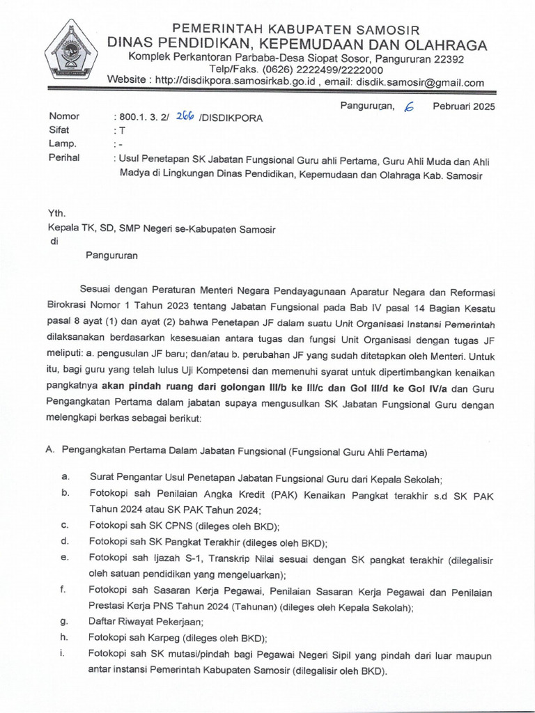 266 Usul Penetapan SK Jafung Guru Ahli Pertama Guru Ahli Muda Dan Ahli ...