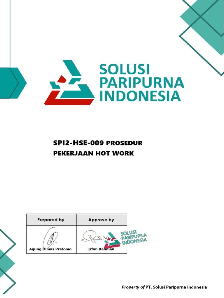 Prosedur Izin Kerja Panas di PT SPI | PDF