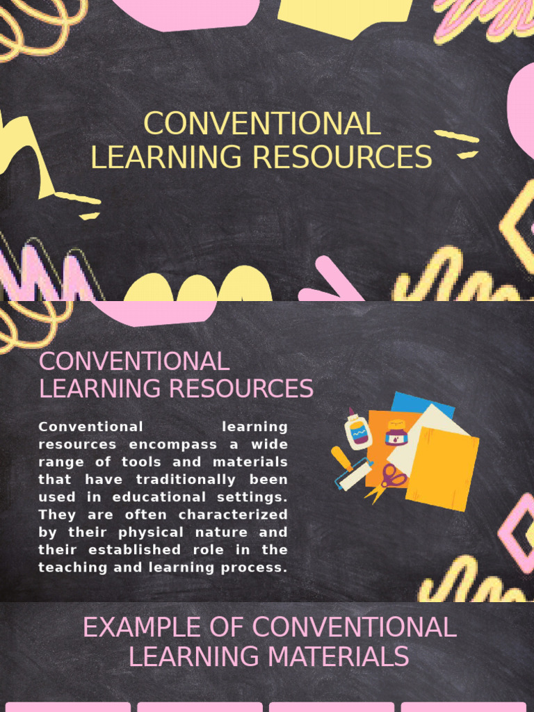 Conventional Learning Resources | PDF | Information | Learning