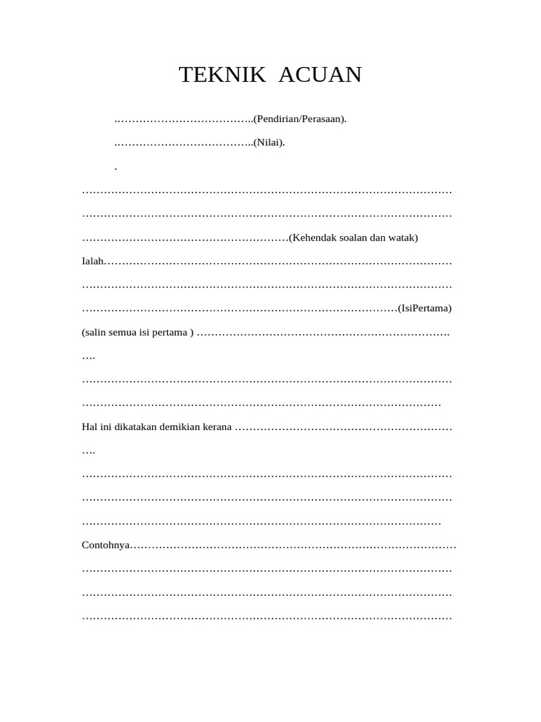 Teknik Acuan | PDF