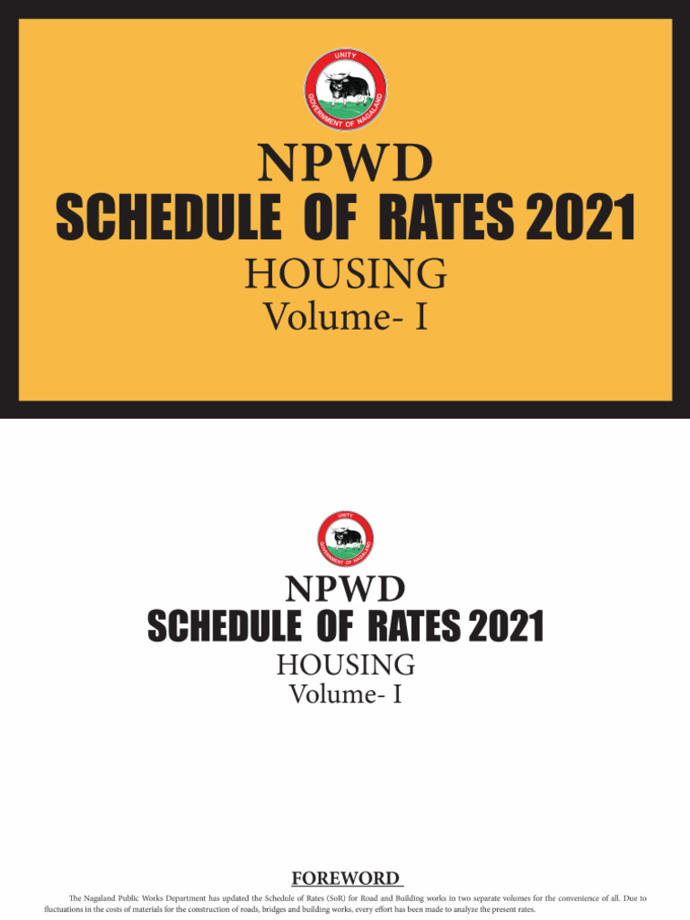 NPWD SOR Volume I | PDF | Mortar (Masonry) | Concrete