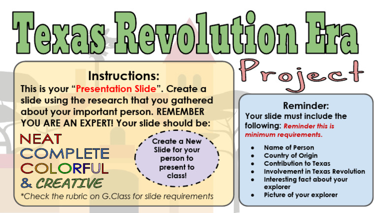 Texas Revolution Explorer Slide Guide | PDF