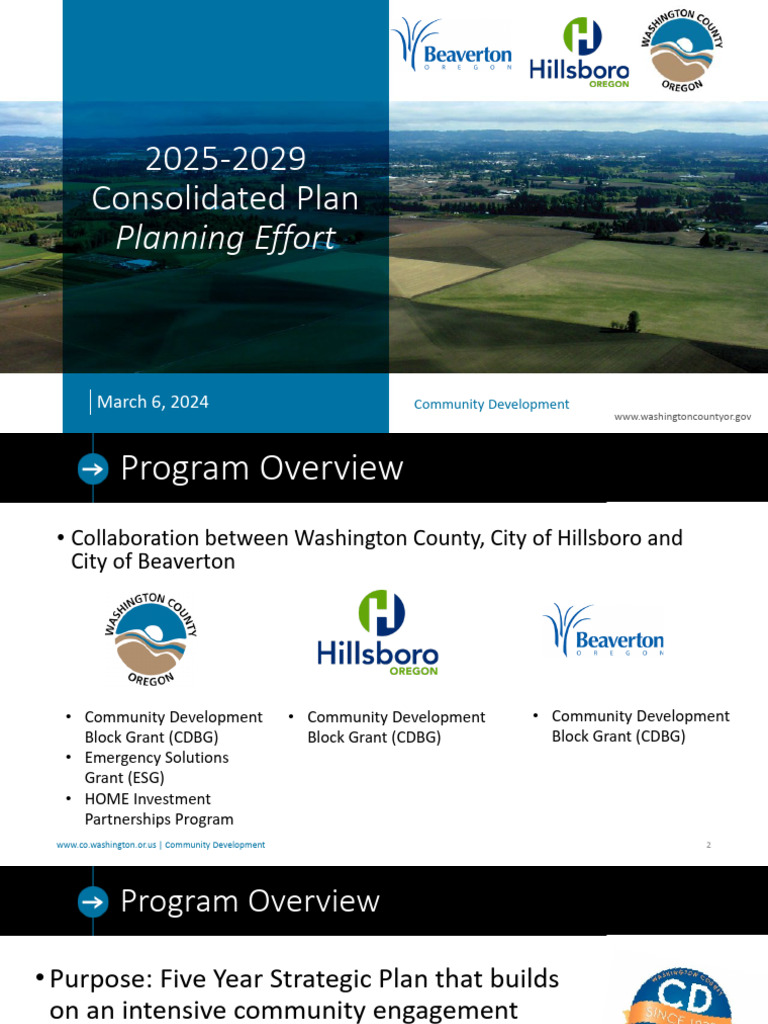 Washington County 2025-2029 Plan Overview | PDF | Community Development ...