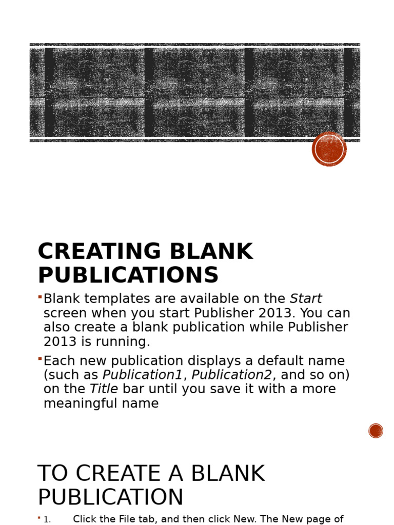 Create Blank Publications in Publisher 2013 | PDF | Cursor (User ...
