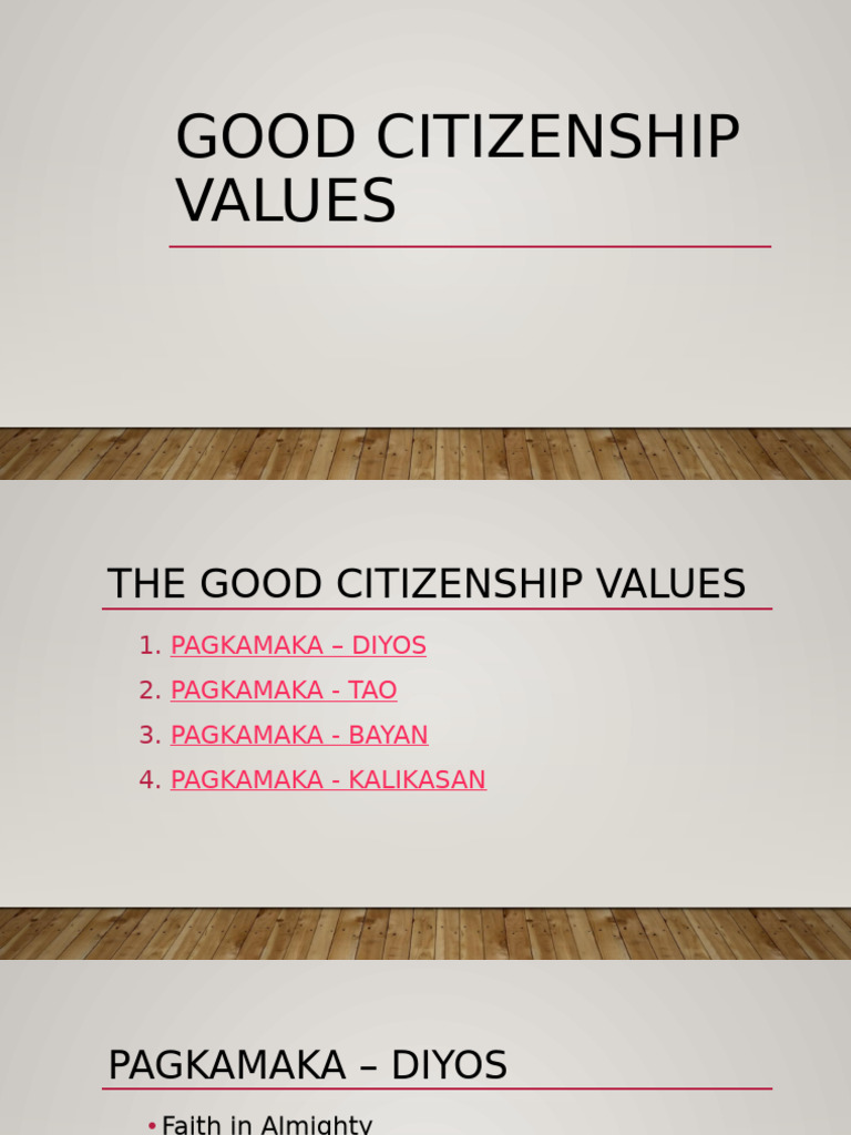 Good Citizenship Values | PDF | Elections | Voting