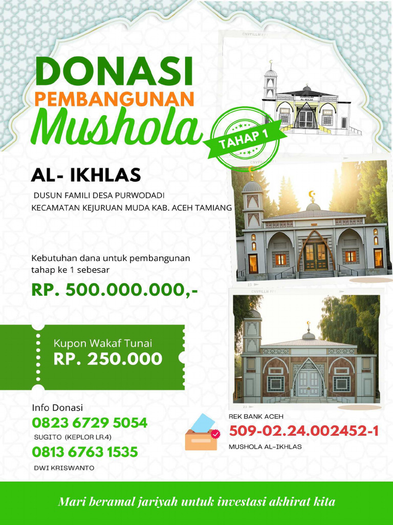 Donasi Pembangunan Masjid Poster (4) BARU | PDF
