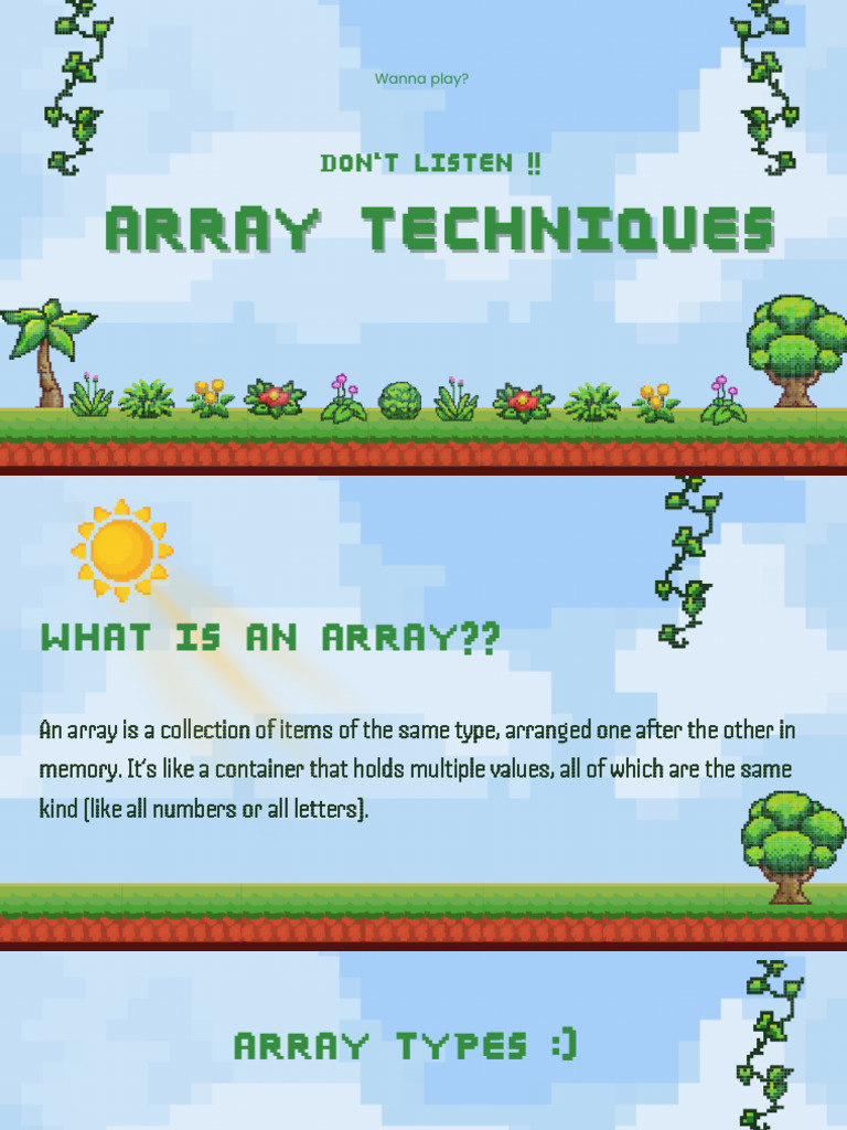 Understanding Array Techniques and Types | PDF