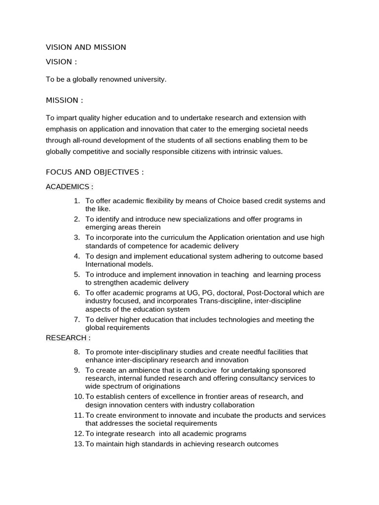 Vision - Mission | PDF | Information And Communications Technology | Innovation