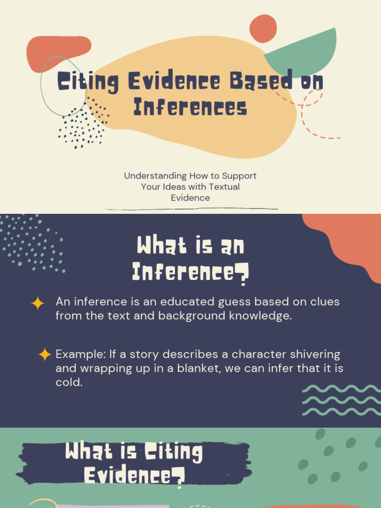 Citing Evidence Based on Inferences | PDF