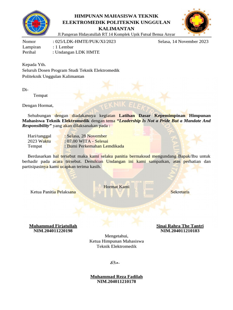 025. Seluruh Dosen Program Studi Teknik Elektromedik Ldk (1) | PDF
