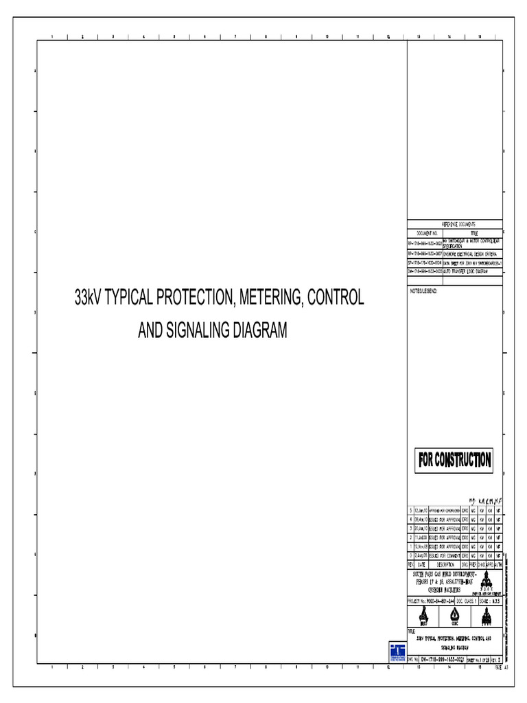 33kV Protection and Control Diagram | PDF | Relay | Switch