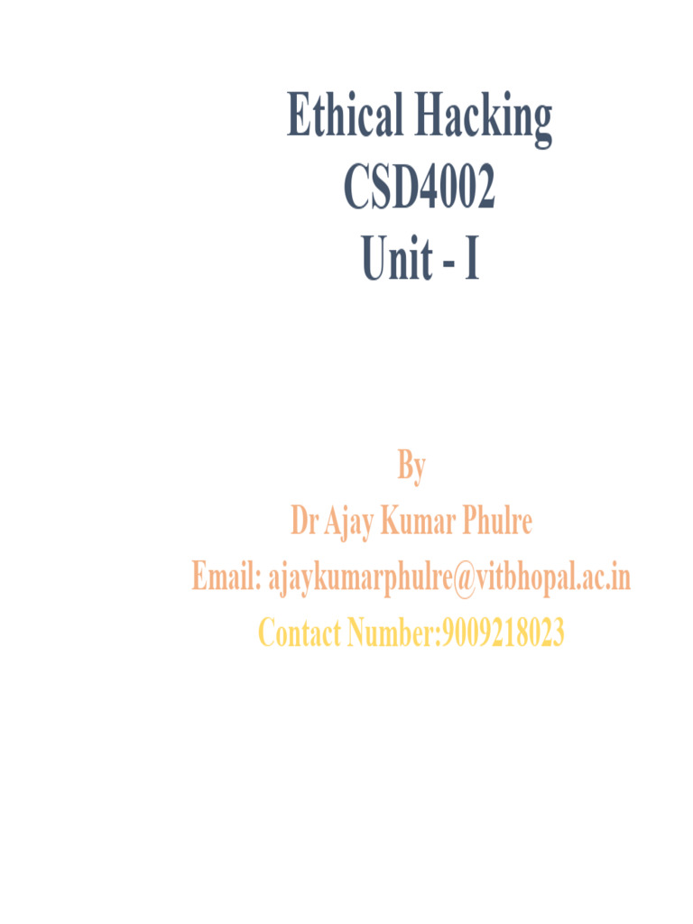 Unit 1.1 | PDF | Security | Computer Security