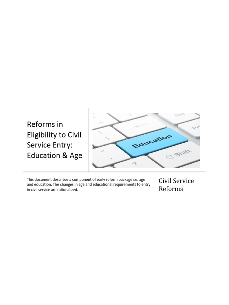 Reforms Eligibility | PDF | Recruitment | Civil Service