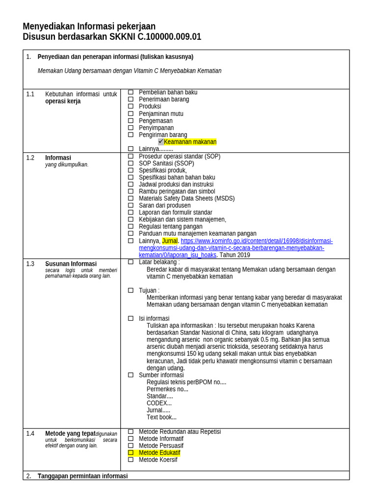 Form 3. menyediakan informasi pekerjaan-new | PDF