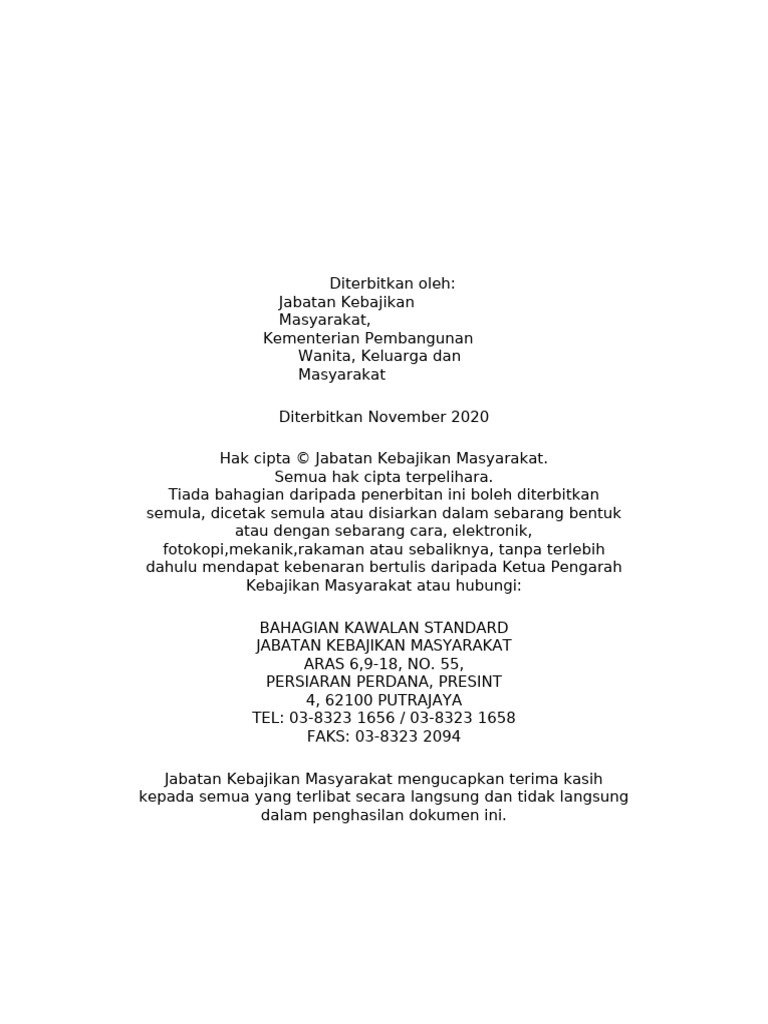 BOOKLET SENARAI TUGAS PENYELIA DAN PETUGAS KAUNTER JKM(1) | PDF