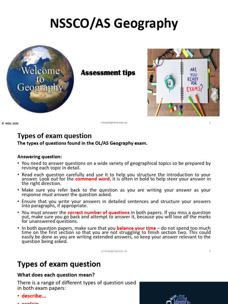 NSSCO Geography Exam Preparation Guide | PDF | Earth | Sun