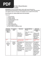 Pe Skills Checklists | PDF | Physical Education | Strength Training