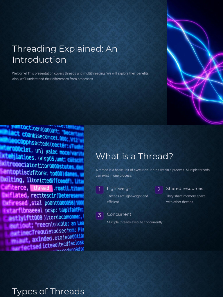 process vs thread-2-10 | PDF | Thread (Computing) | Process (Computing)