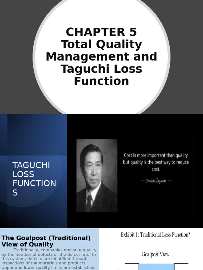 CHAPTER 5-Taguchi Loss Function | PDF | Engineering Tolerance