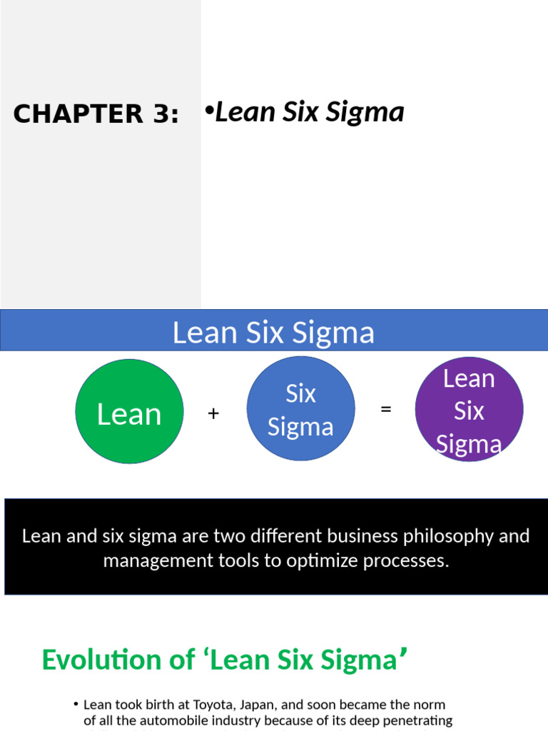 Chapter 4-Lean Six Sigma | PDF | Six Sigma | Lean Manufacturing
