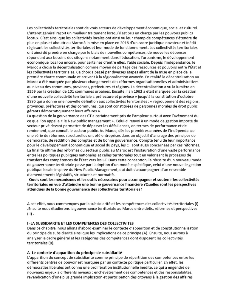 Gouvernance territoriale | PDF | Gouvernance | Communes de France