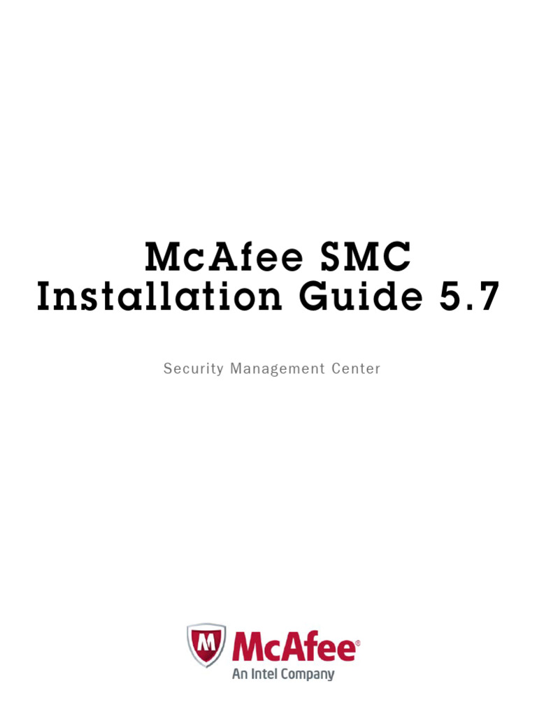 McAfee_SMC_Installation_Guide_v5-7 | PDF | World Wide Web | Internet & Web