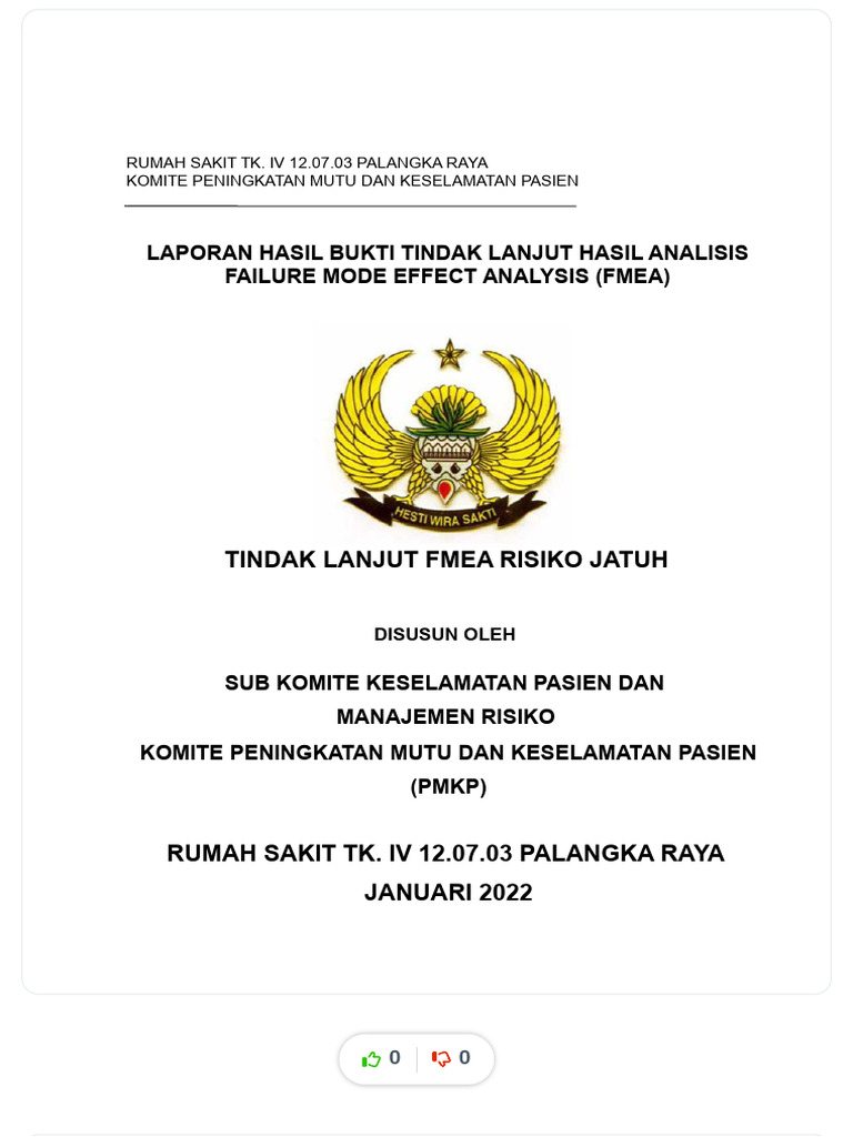 Standar 5 Bukti Tindak Lanjut Hasil Analisis Fmea 1 1 - Compress | PDF