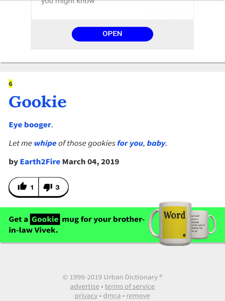 Urban Dictionary Gookie | PDF