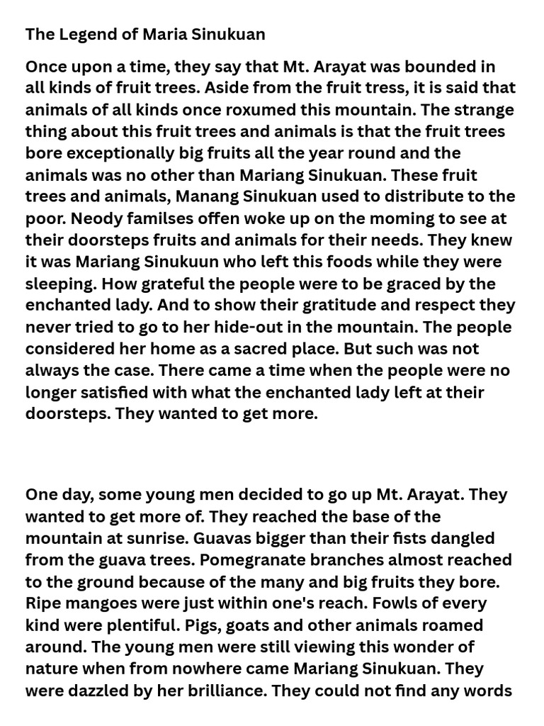 The Legend of Maria Sinukuan - 20250302 - 141041 - 0000 | PDF