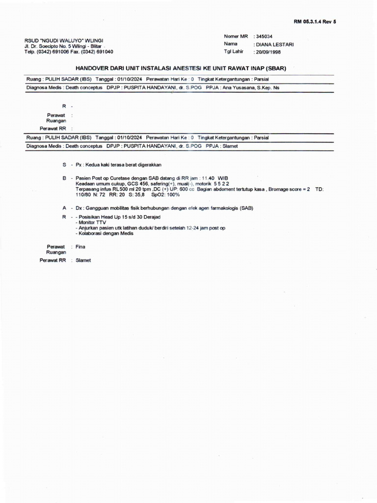 Hand Over Antar Unit PDF | PDF