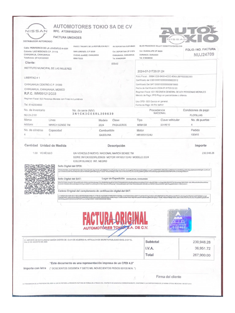 Factura Auto | PDF