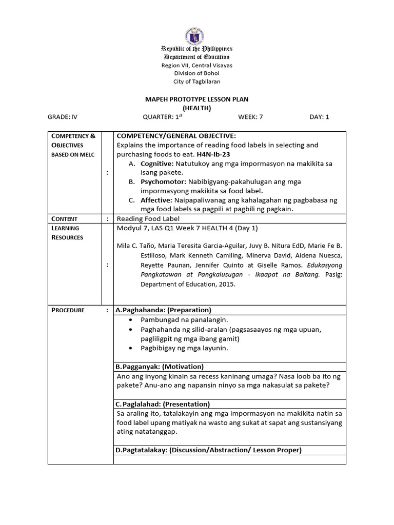 GRADE 4_HEALTH_Q1 | PDF