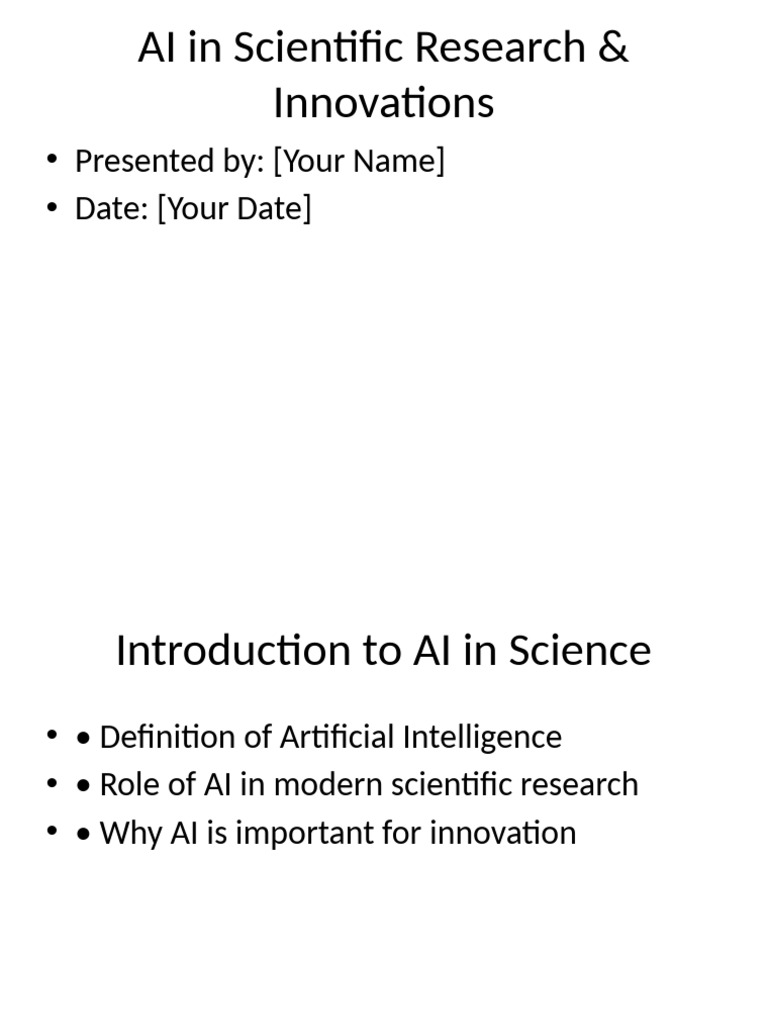 AI's Impact on Scientific Research | PDF