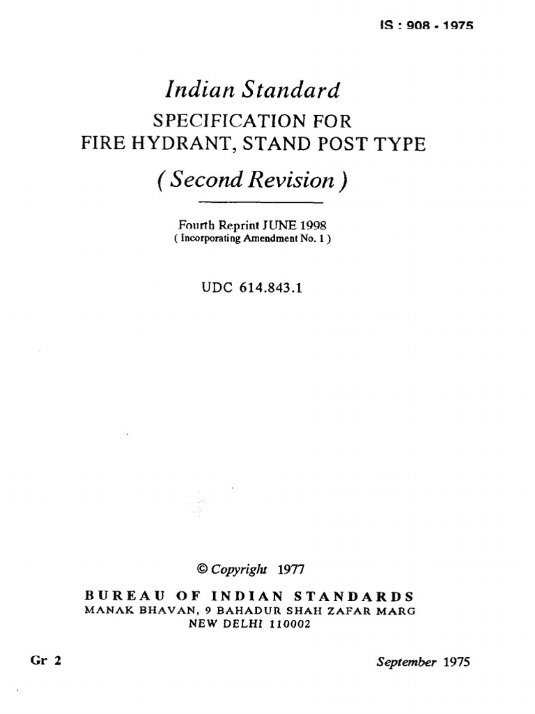908 - Fire Hydrant | PDF | Valve | Pipe (Fluid Conveyance)