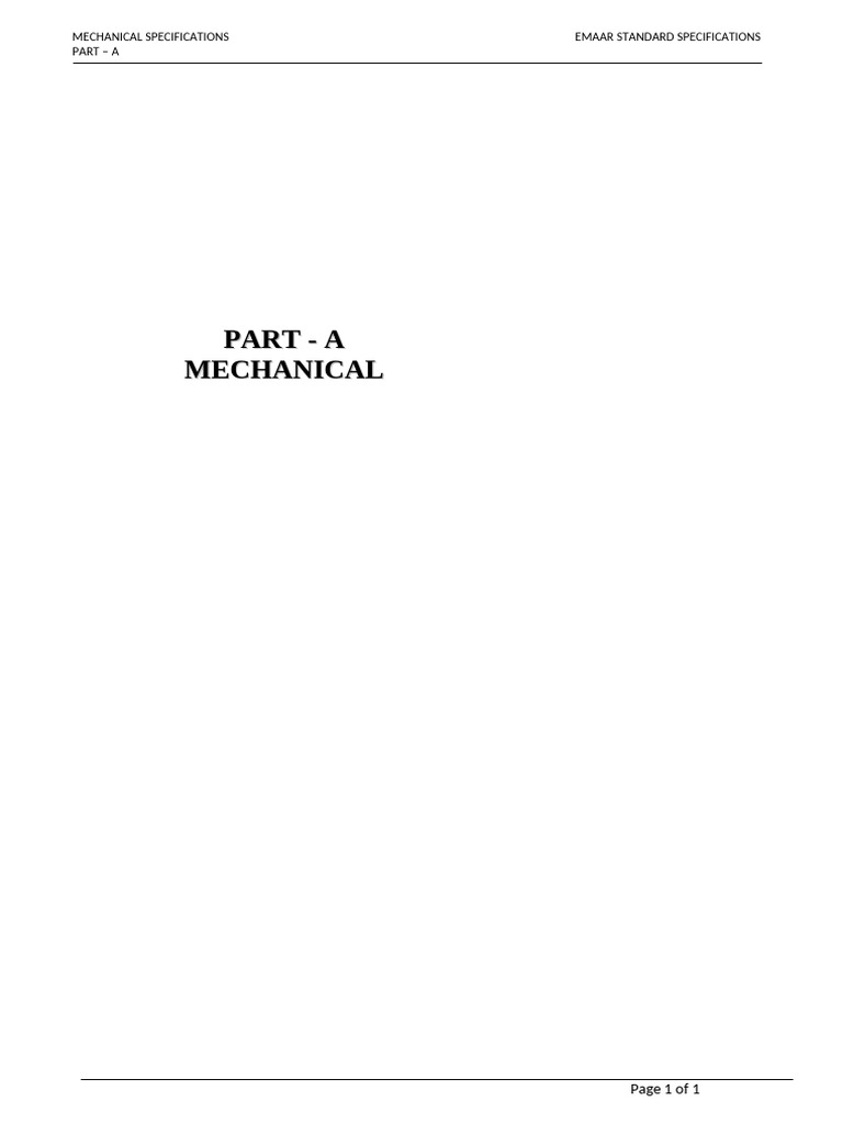 Section 00 Cover Page Mechanical | PDF