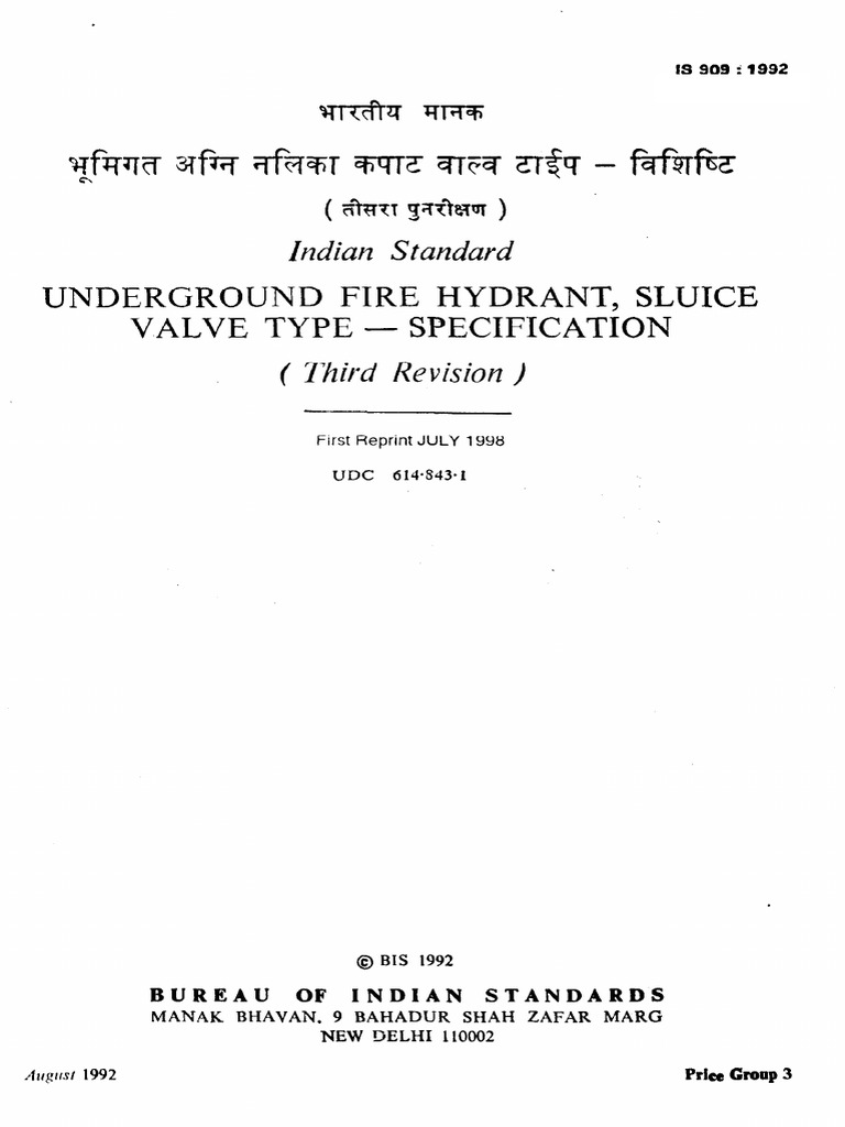 909 - Underground Hydrant | PDF | Screw | Valve