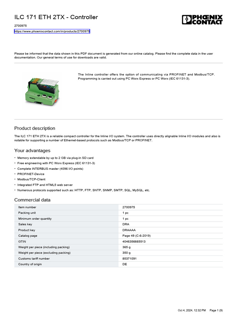 Phoenix Contact 2700975 en (1) | PDF | Electromagnetic Compatibility | File Transfer Protocol