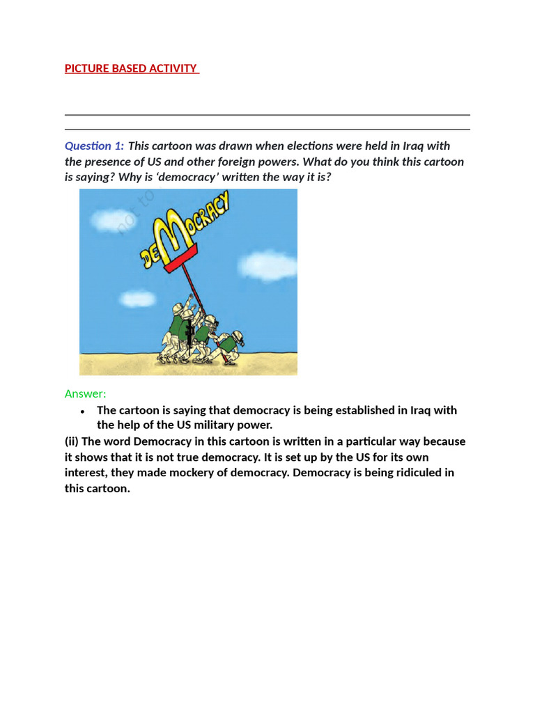 What Is Democracy.. Picture Based Question | PDF | Political Science ...