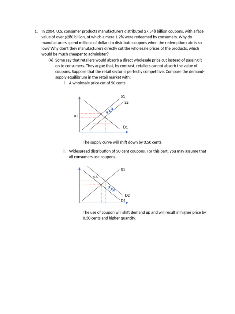 Economic Analysis of Coupons and Monopolies | PDF | Profit (Economics) | Economic Equilibrium