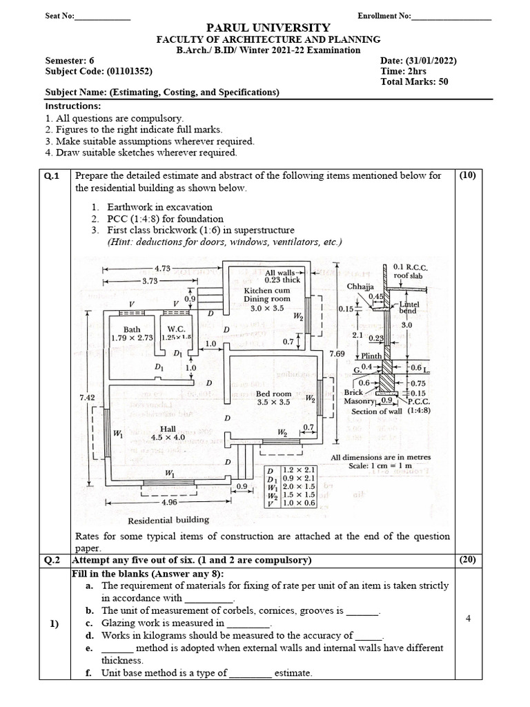 Estimating, Costing, and Specifications_Internal_Final | PDF | Concrete | Specification ...