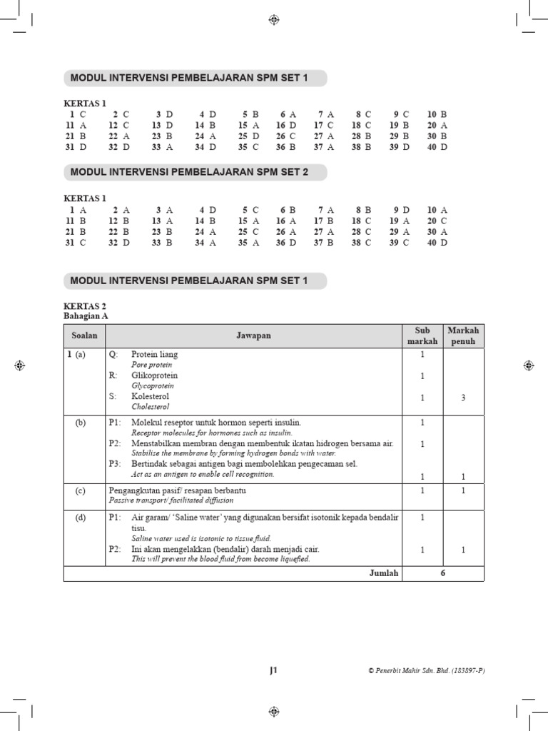 Modul Intervensi Pembelajaran SPM Terengganu AKRAM Biologi | PDF
